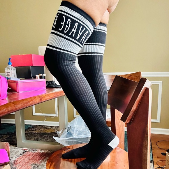 Savage X Fenty | Accessories | Savage X Fenty Black Caviar Thigh High ...